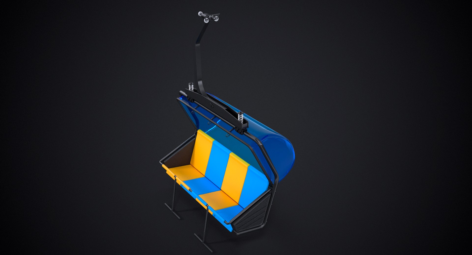 3D Generic Chairlift Seat Model - TurboSquid 1334639