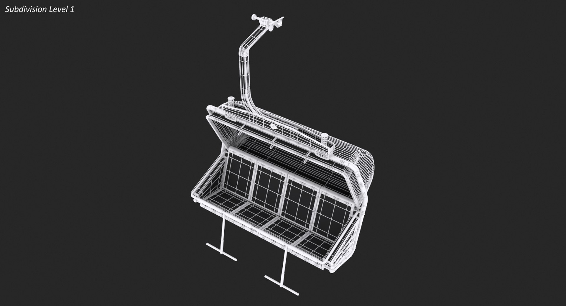 3D Generic Chairlift Seat Model - TurboSquid 1334639