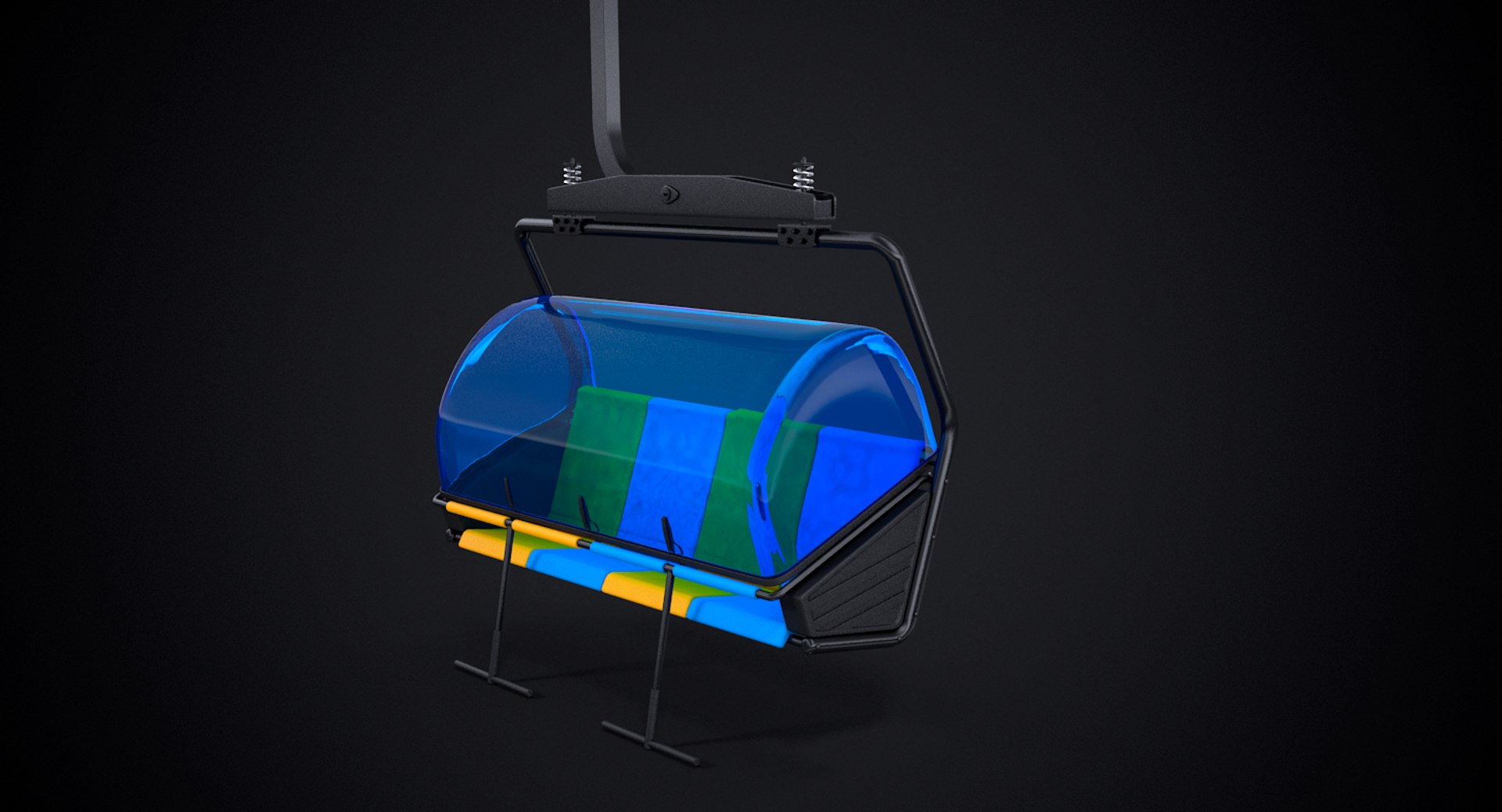 3D Generic Chairlift Seat Model - TurboSquid 1334639