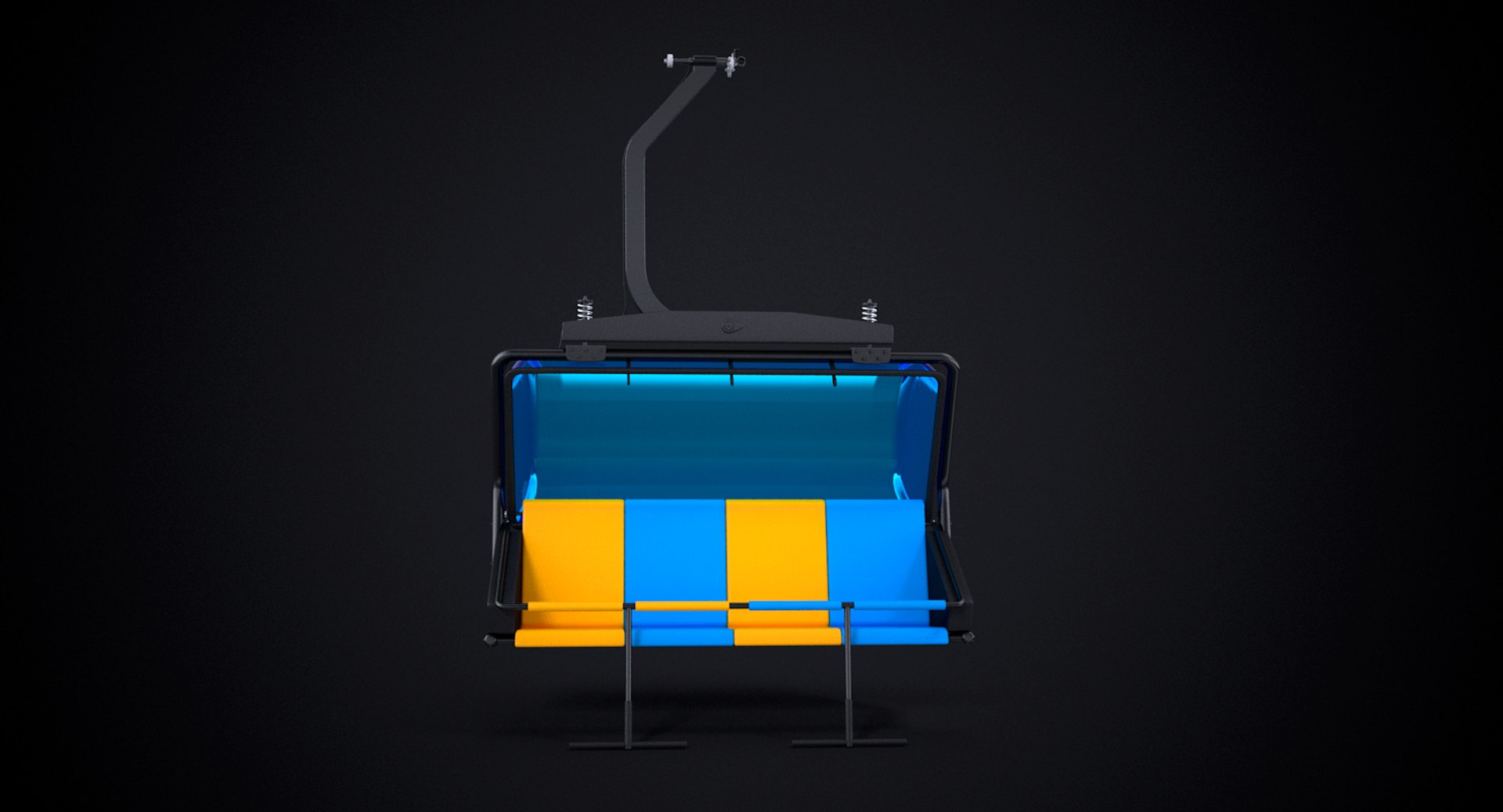 3D Generic Chairlift Seat Model - TurboSquid 1334639