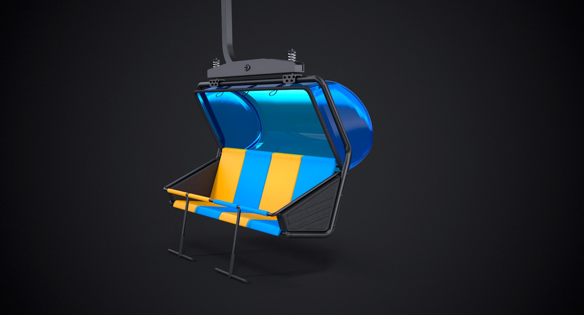 3D Generic Chairlift Seat Model - TurboSquid 1334639