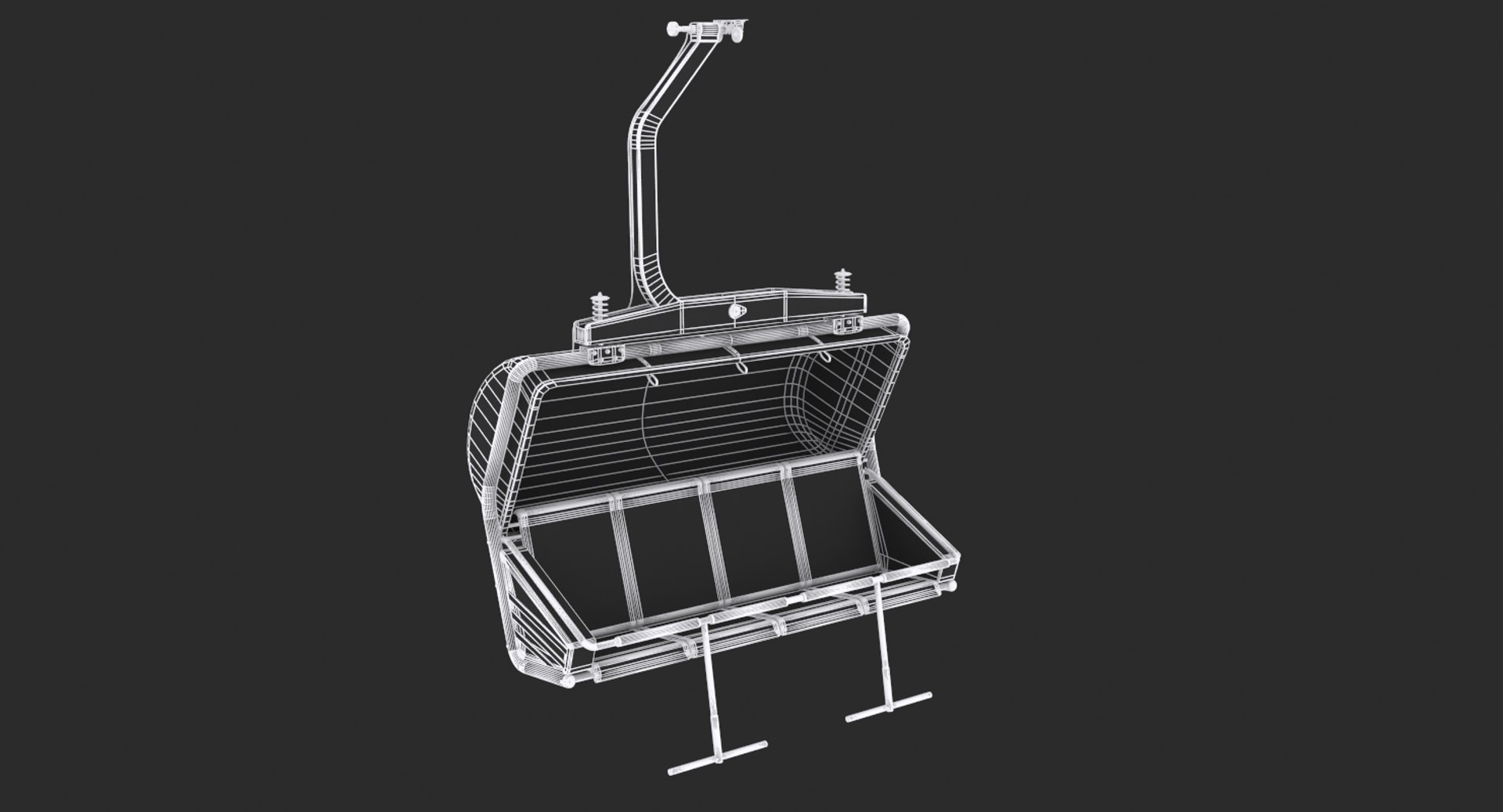 3D Generic Chairlift Seat Model - TurboSquid 1334639