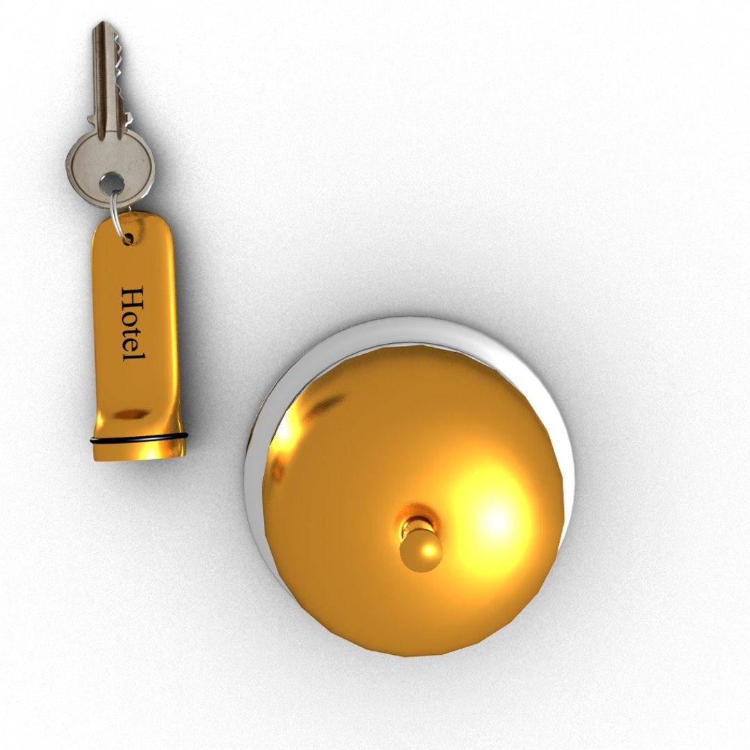 Hotel bell key 3D model - TurboSquid 1443093