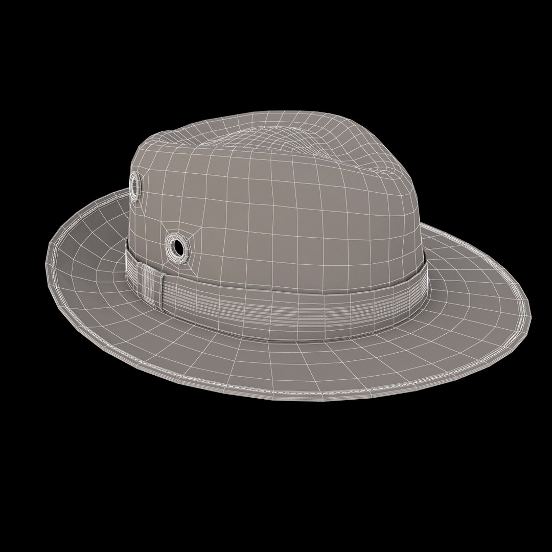 3d model fedora hat isolated