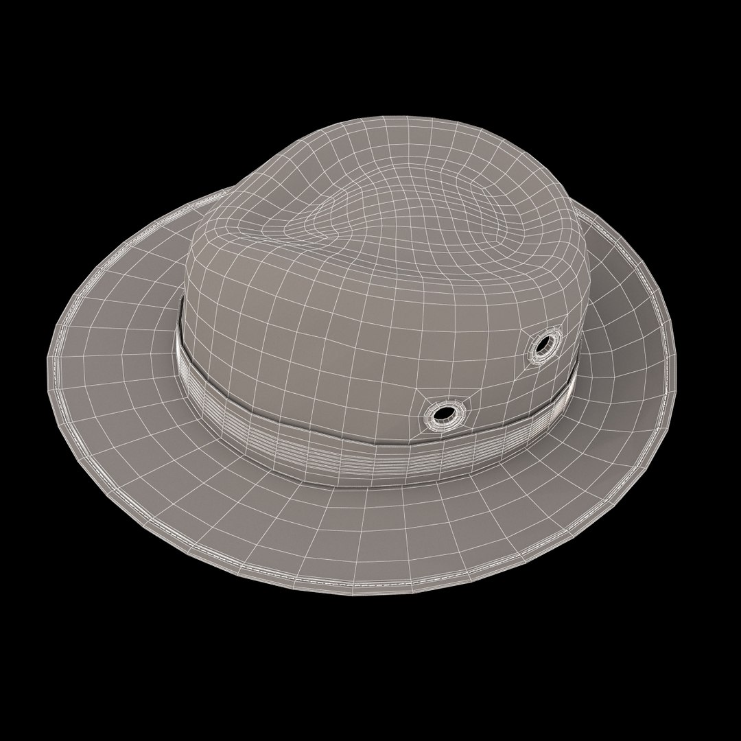 3d model fedora hat isolated