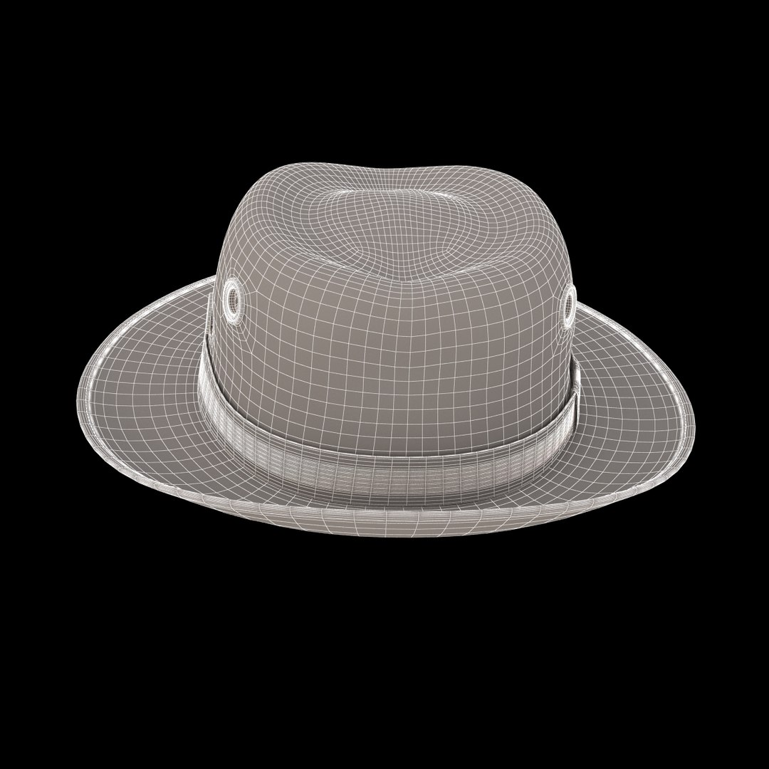 3d model fedora hat isolated