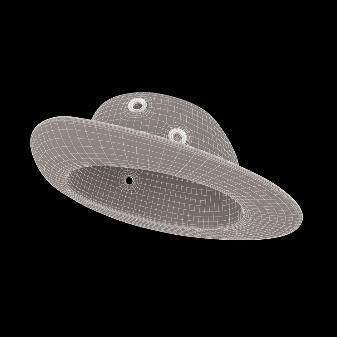 3d model fedora hat isolated