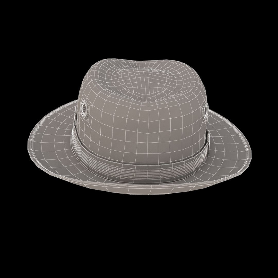 3d model fedora hat isolated