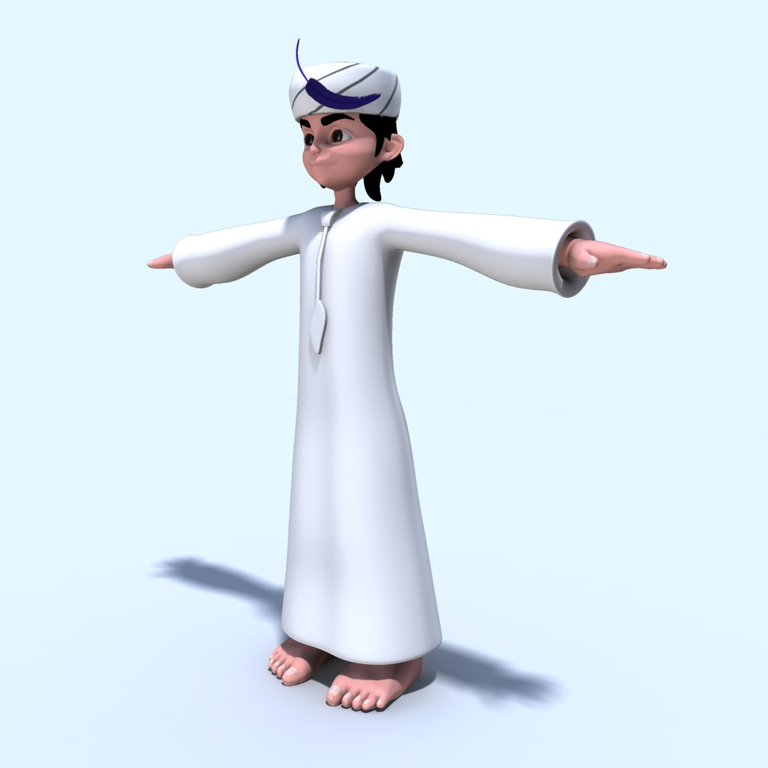 Arab Character Boy 3d Obj