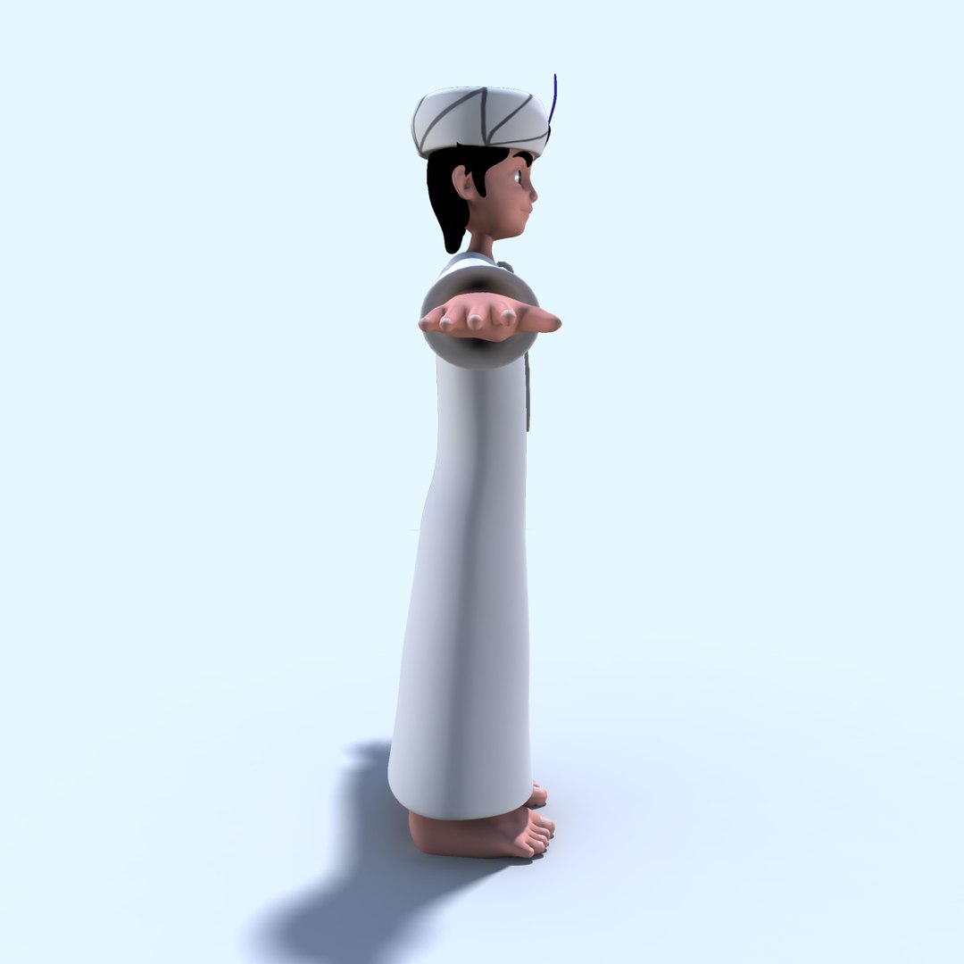 Arab Character Boy 3d Obj