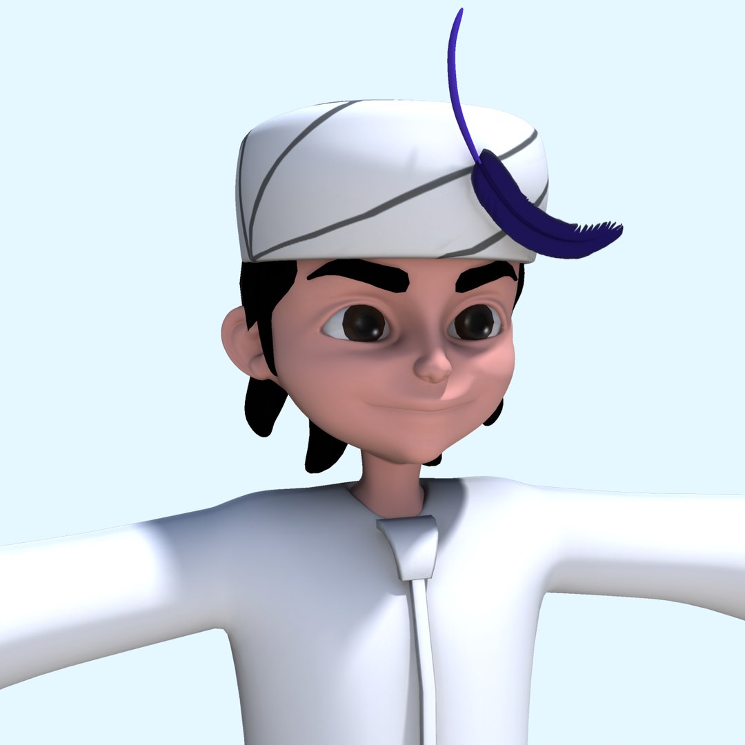 Arab Character Boy 3d Obj