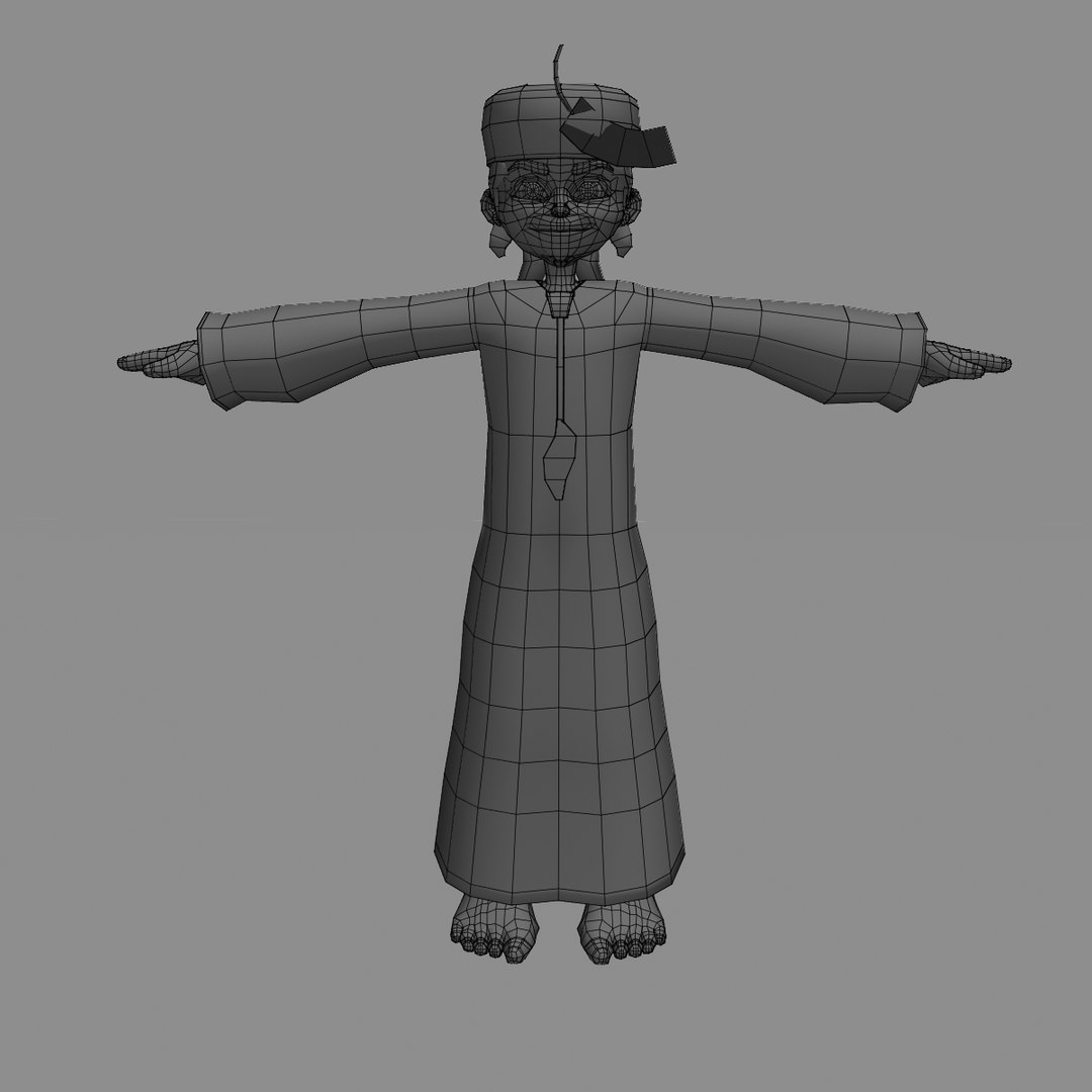 Arab Character Boy 3d Obj