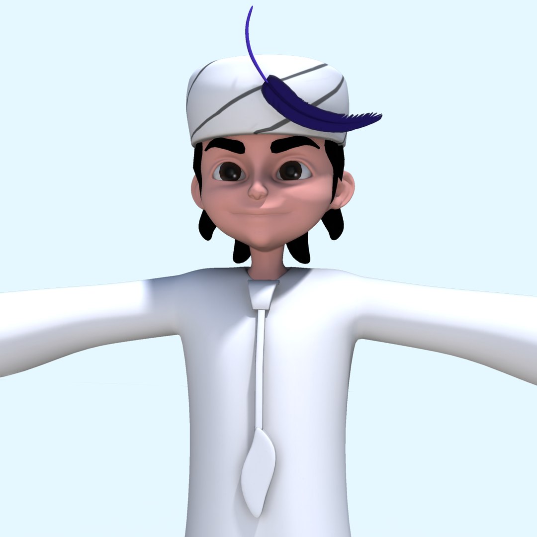 Arab Character Boy 3d Obj