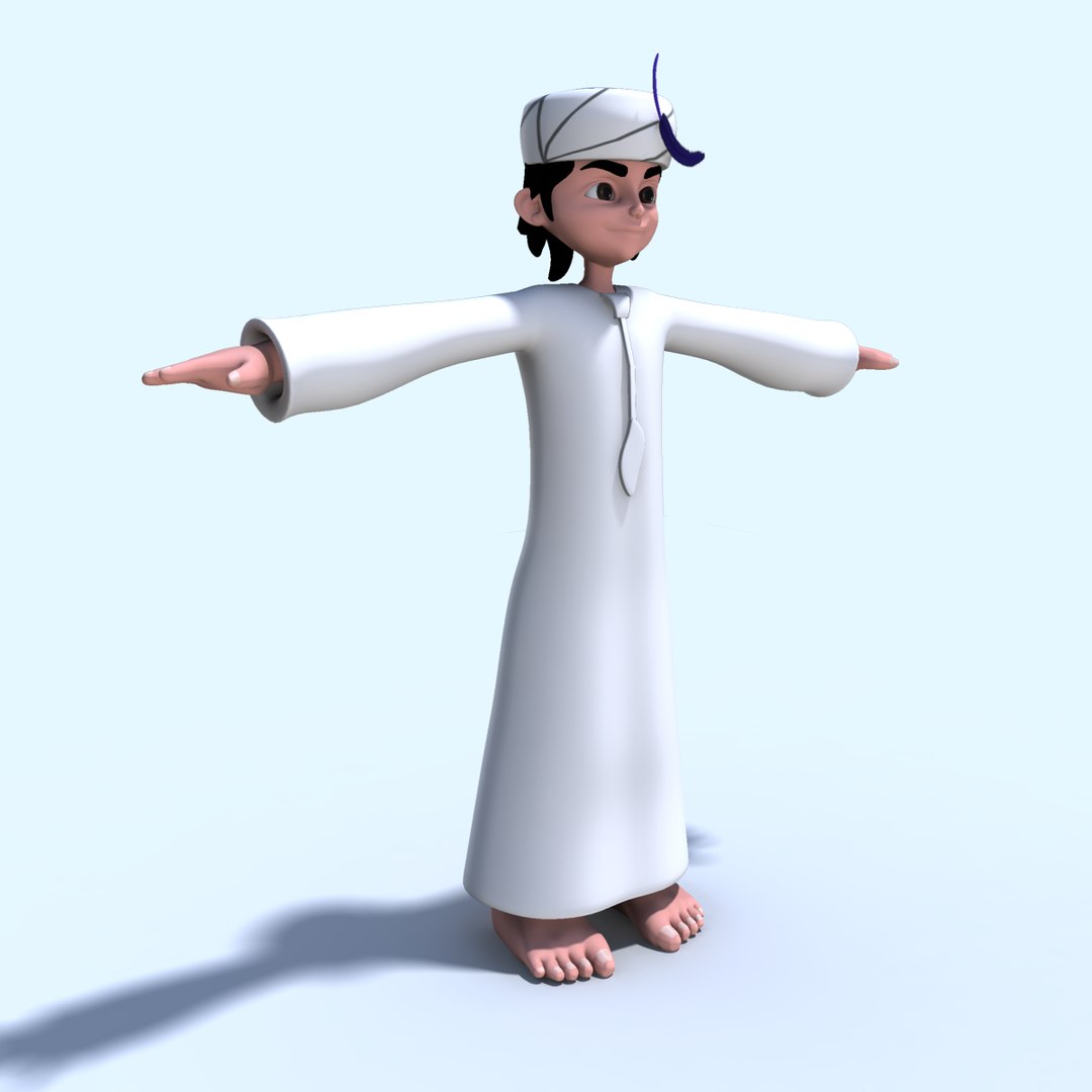 Arab Character Boy 3d Obj
