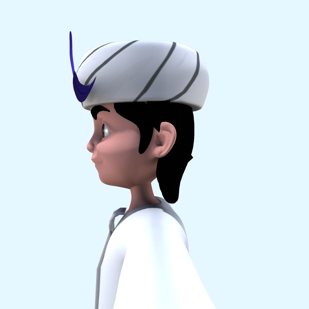 Arab Character Boy 3d Obj