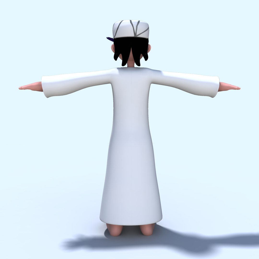 Arab Character Boy 3d Obj
