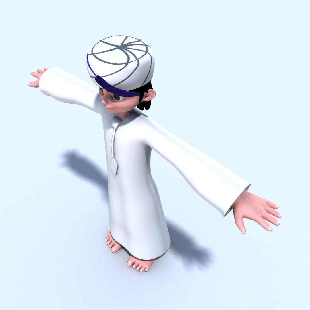 Arab Character Boy 3d Obj