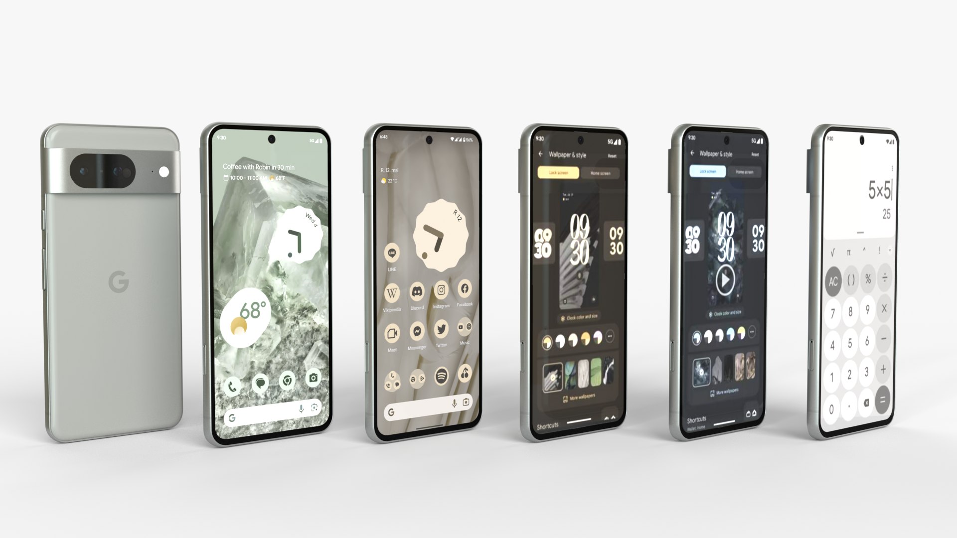 Google Pixel 8 All Colors Model - TurboSquid 2138118