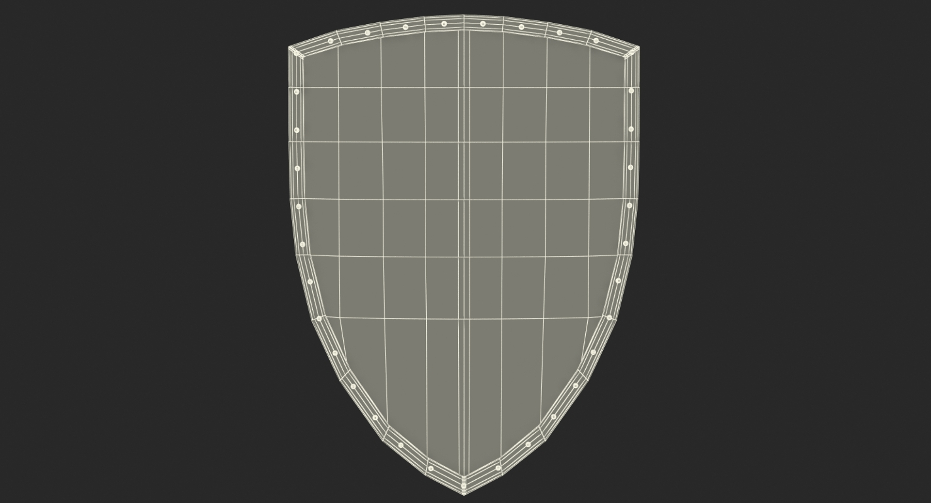 3d european medieval heater shield model