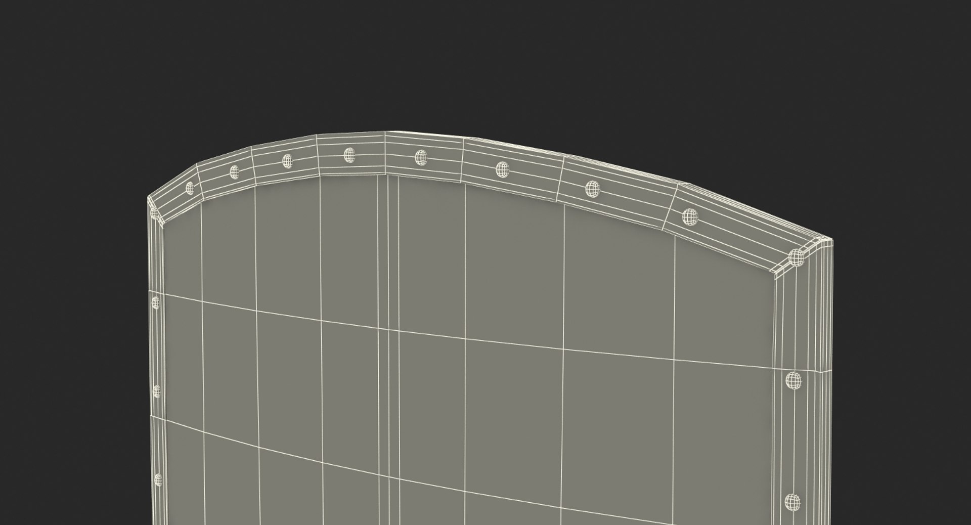 3d european medieval heater shield model