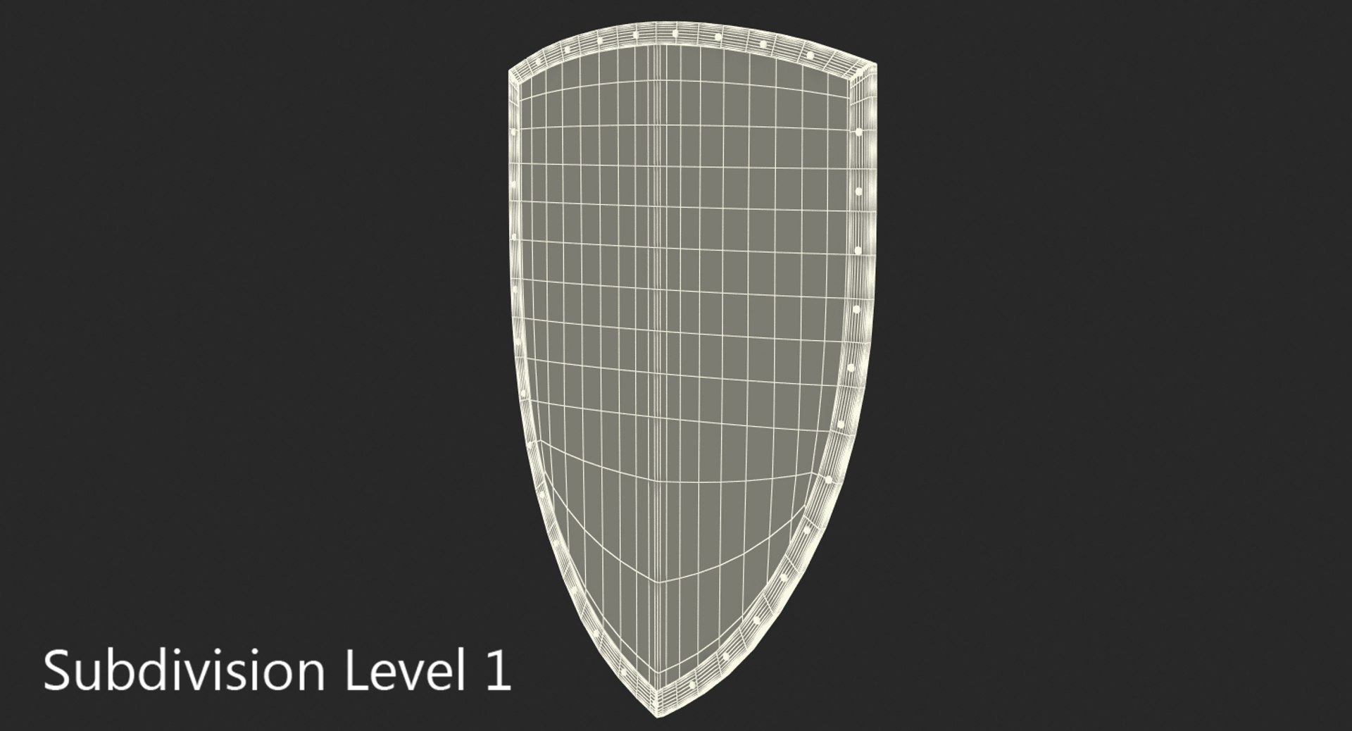 3d european medieval heater shield model