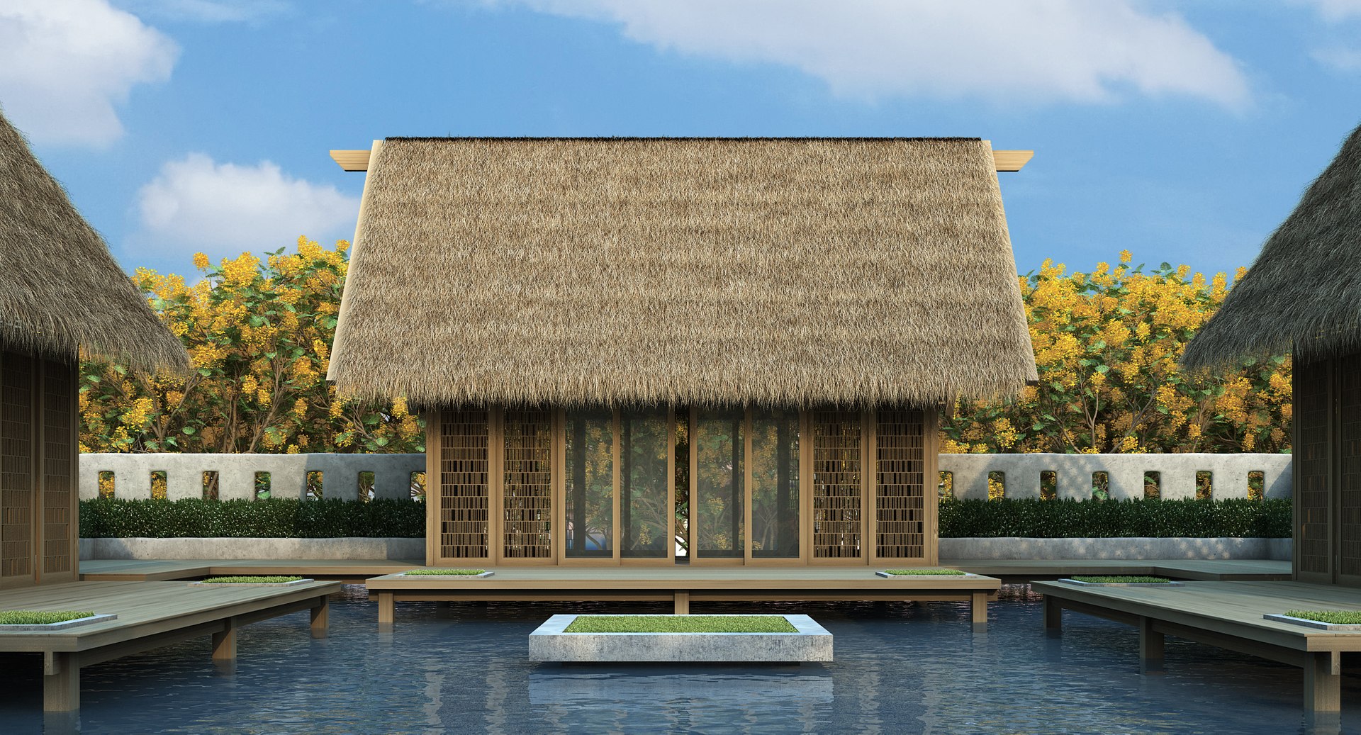 Straw Roof Elements Model - TurboSquid 1155349