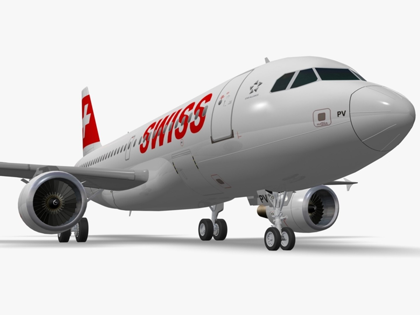 3d Airbus Swiss International Air Lines Model