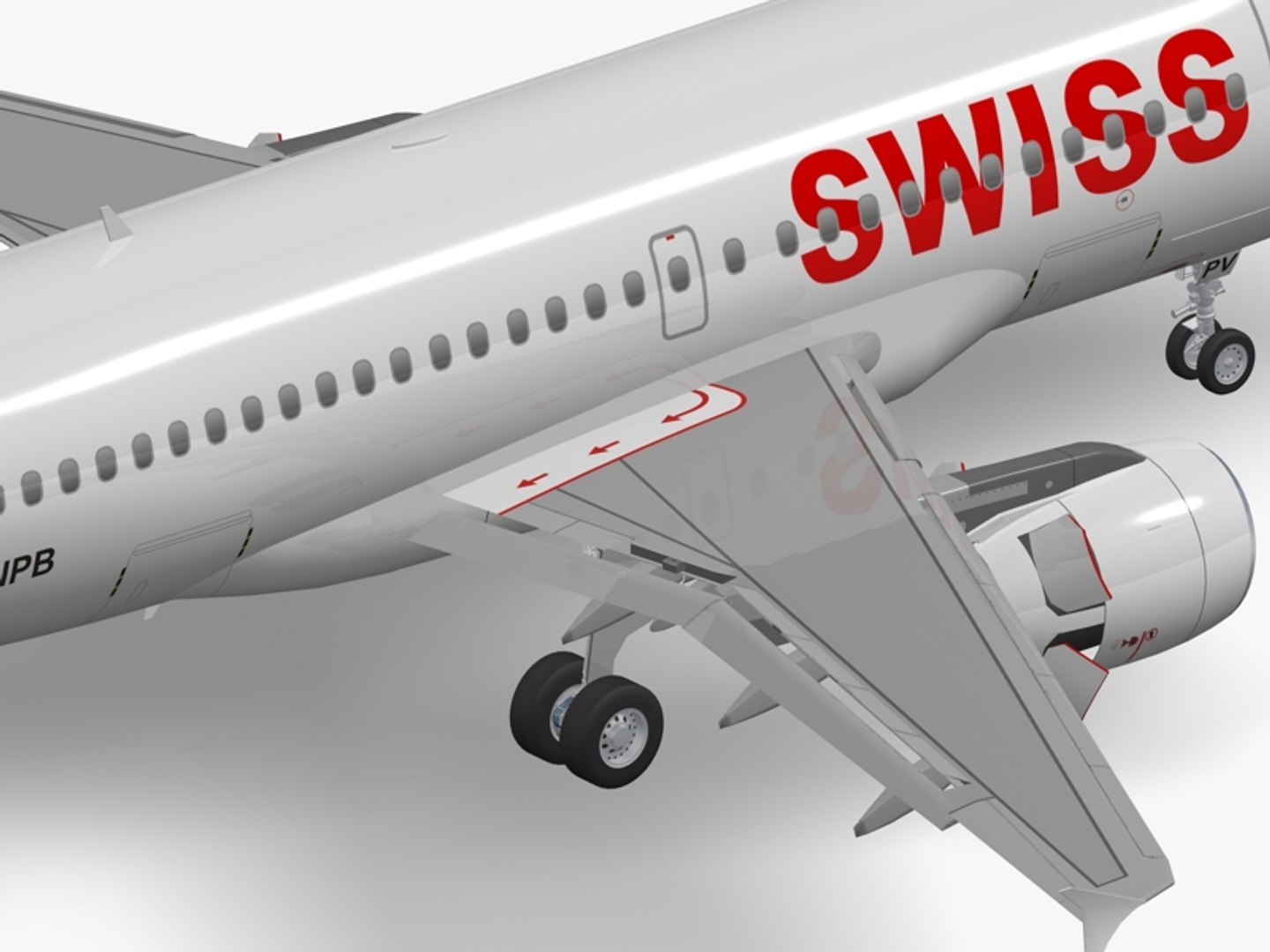 3d Airbus Swiss International Air Lines Model