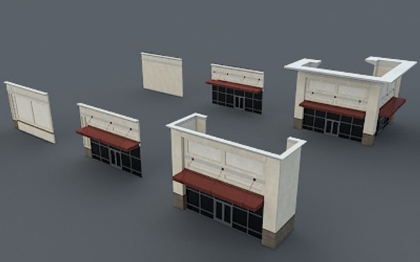 building b1 1s 1-story 3d 3ds