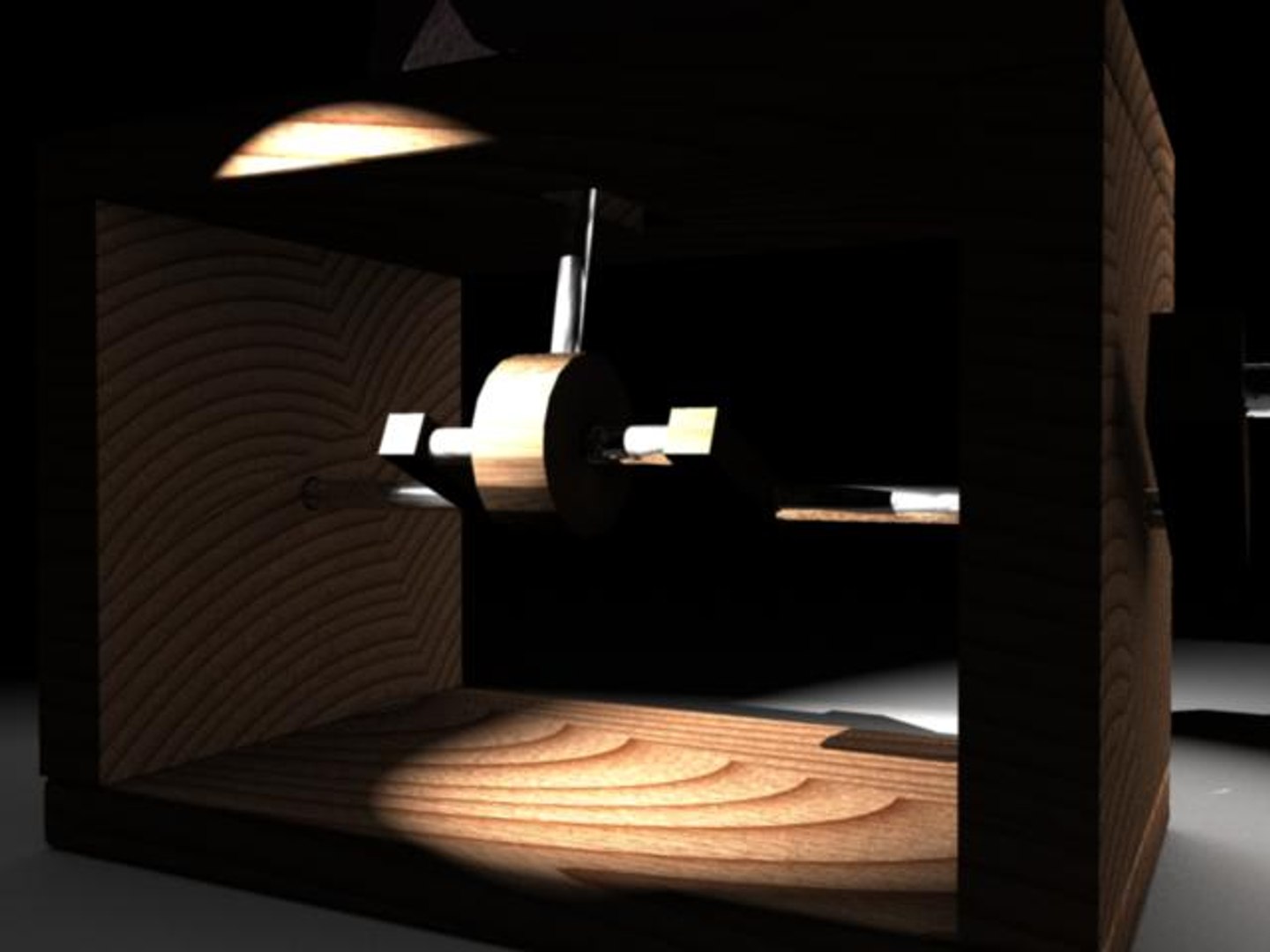 Old Wooden Crank Toy Ma