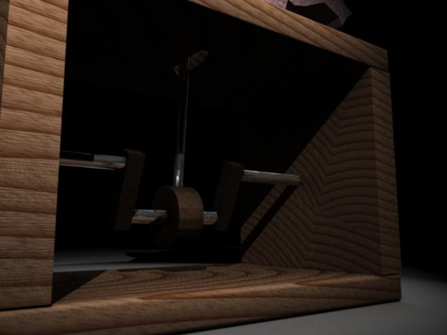 Old Wooden Crank Toy Ma