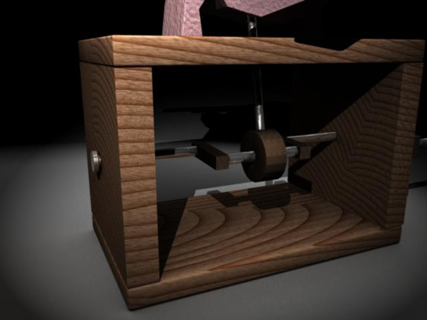 Old Wooden Crank Toy Ma