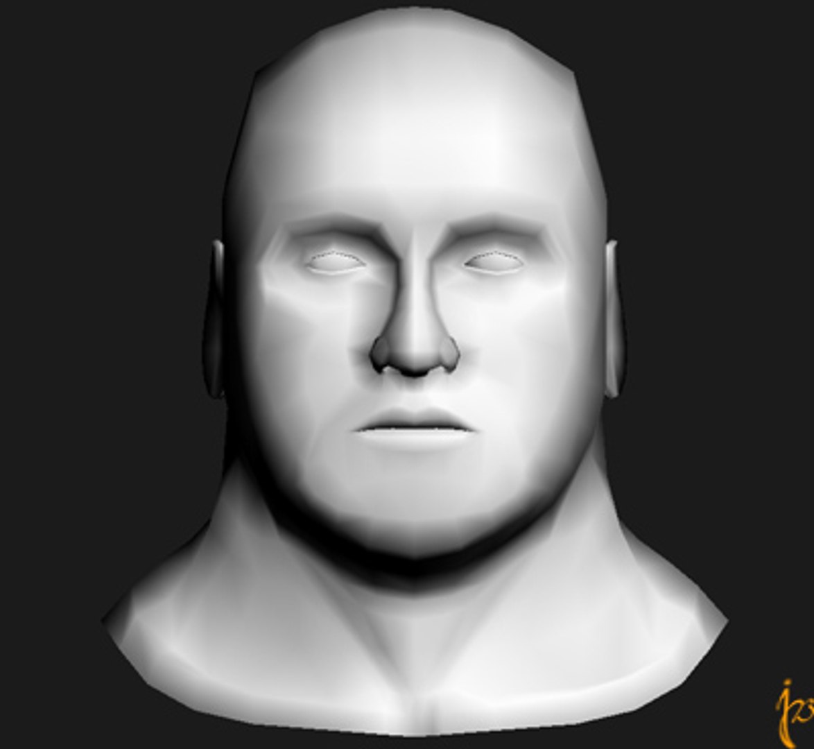 man topology 3d model