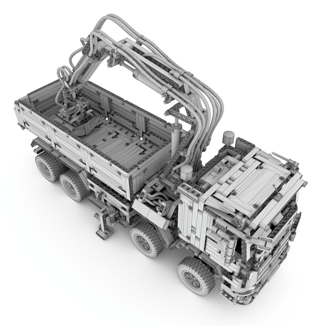 Lego Technic Lorry Crane Model 3D 3D Model - TurboSquid 2272895