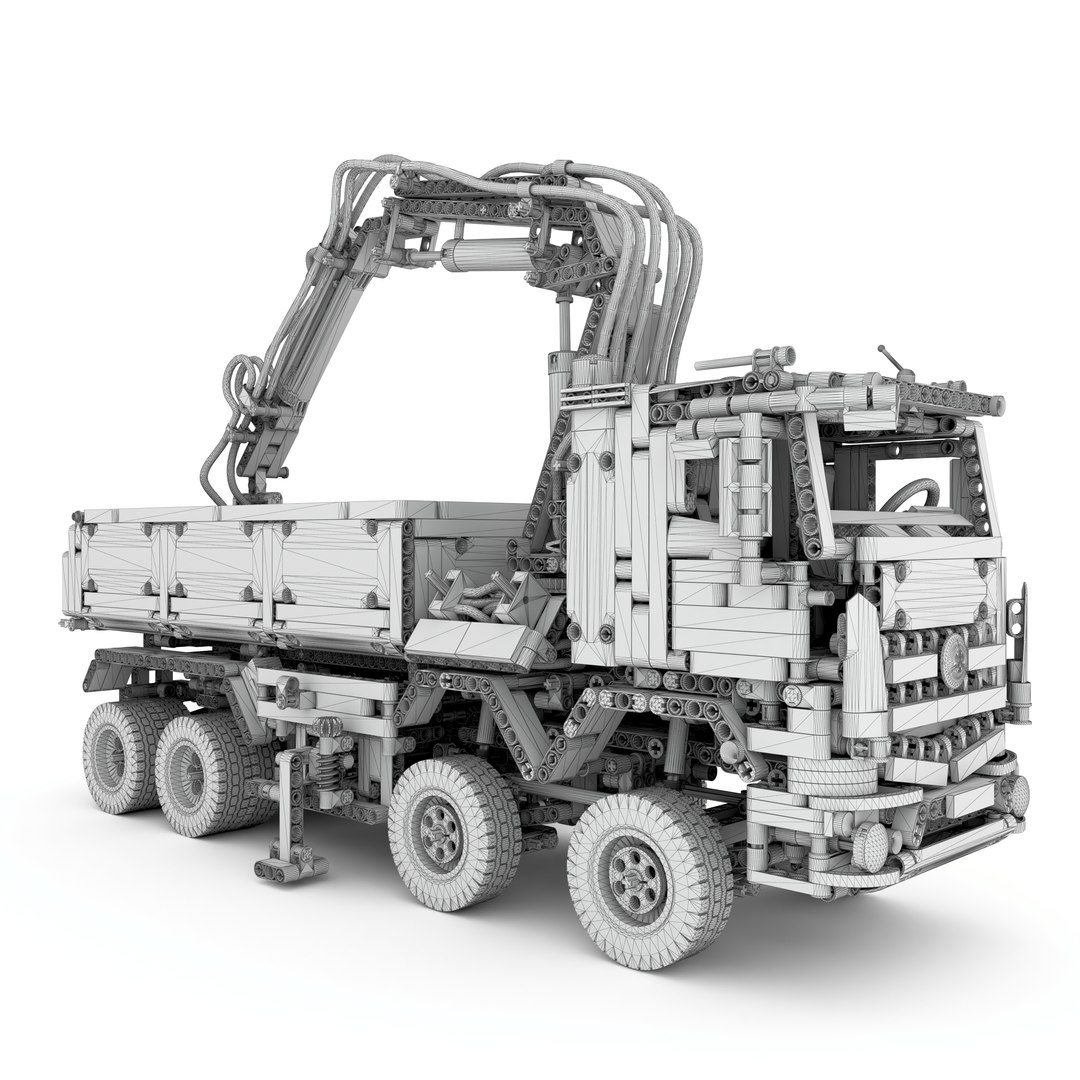 Lego Technic Lorry Crane Model 3D 3D Model - TurboSquid 2272895