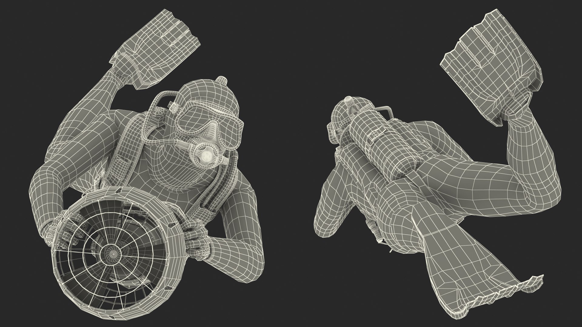 Diver with Sea Scooter Propulsion Vehicle Rigged 3D model - TurboSquid ...