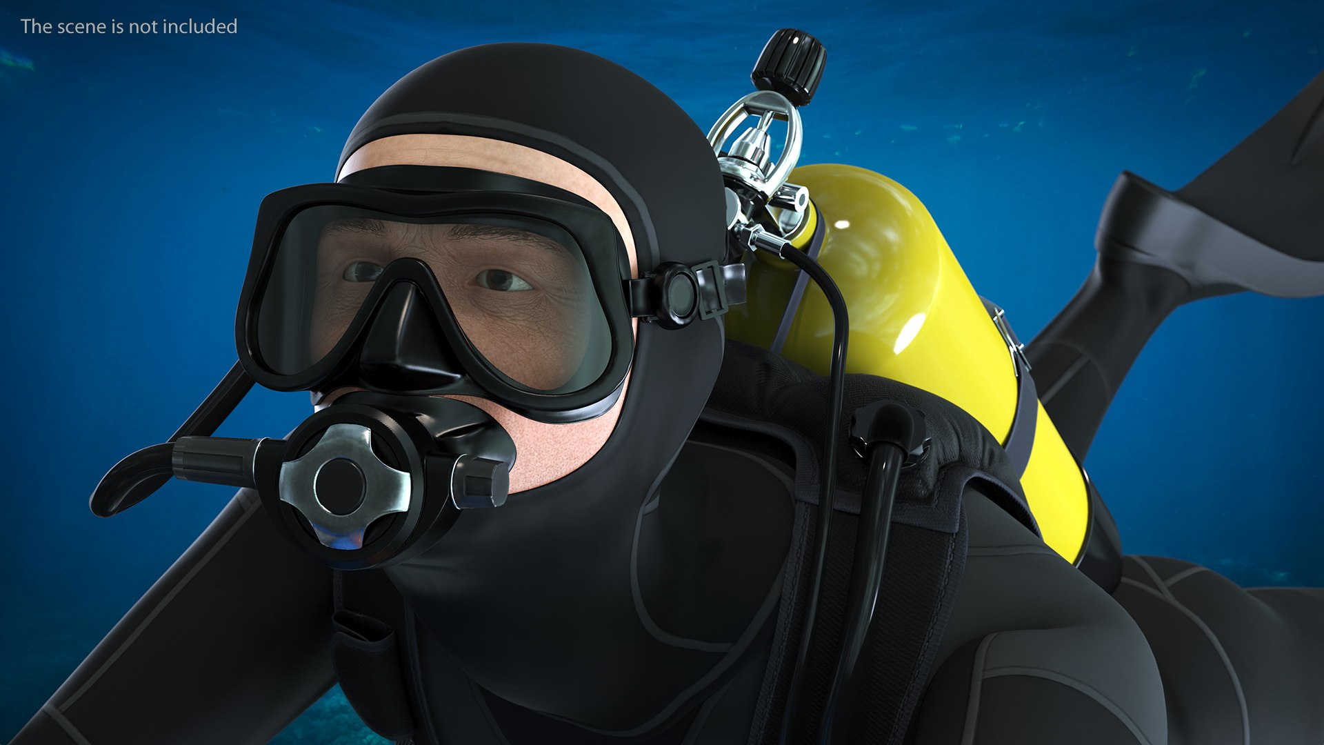 Diver With Sea Scooter Propulsion Vehicle Rigged 3D Model - TurboSquid ...