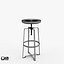 adjusted industrial rustic stool 3d model