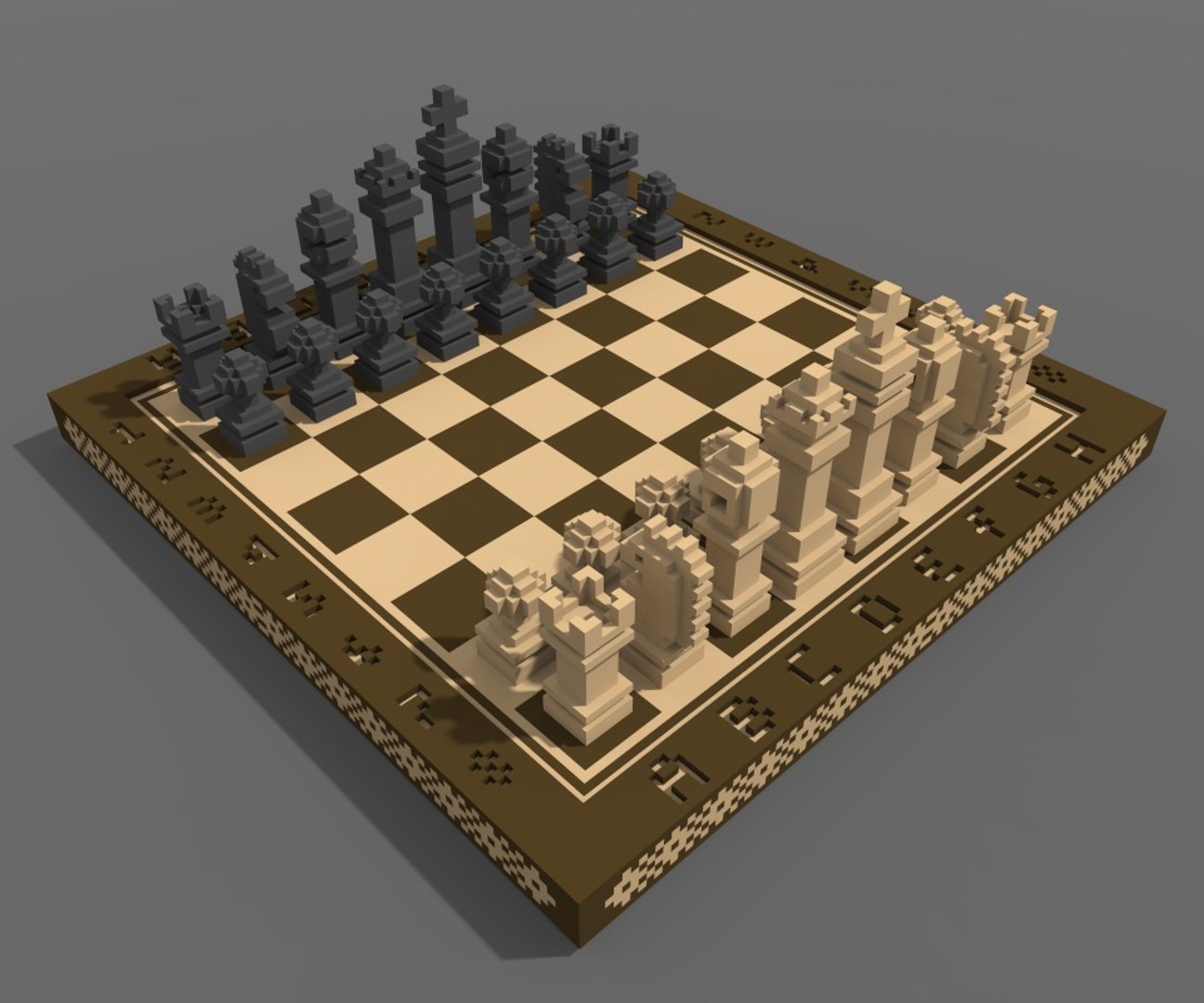 Voxel Chess 3D - TurboSquid 1323870