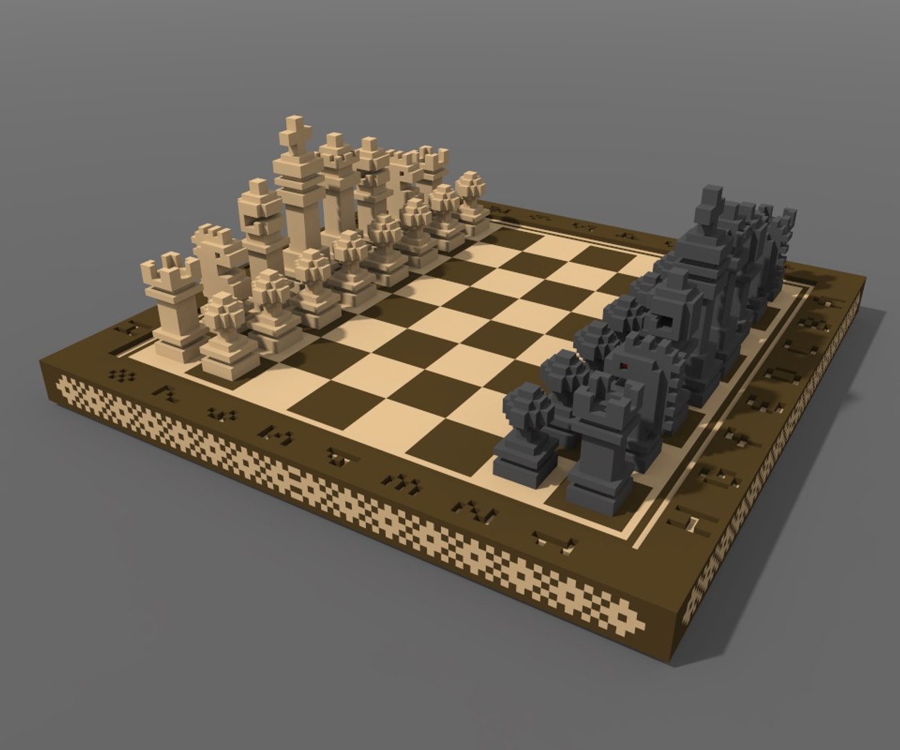 Voxel Chess 3D - TurboSquid 1323870