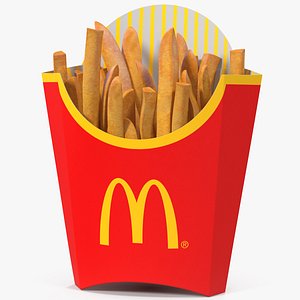 3d Model Of French Fry Box Mcdonalds