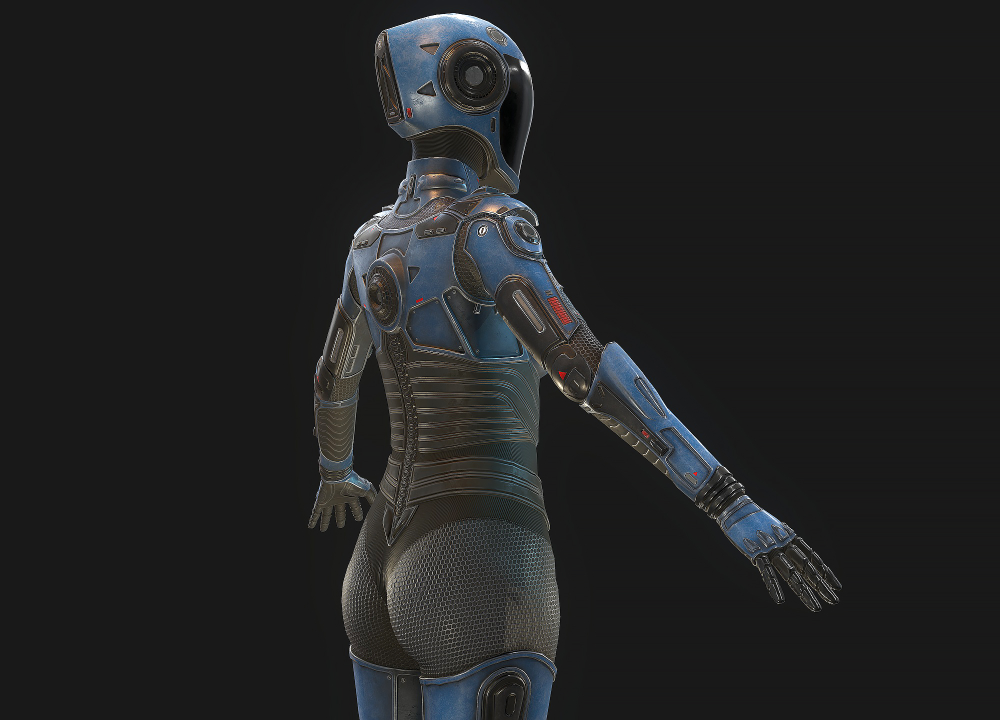 Female cyborg 3D model - TurboSquid 1377456