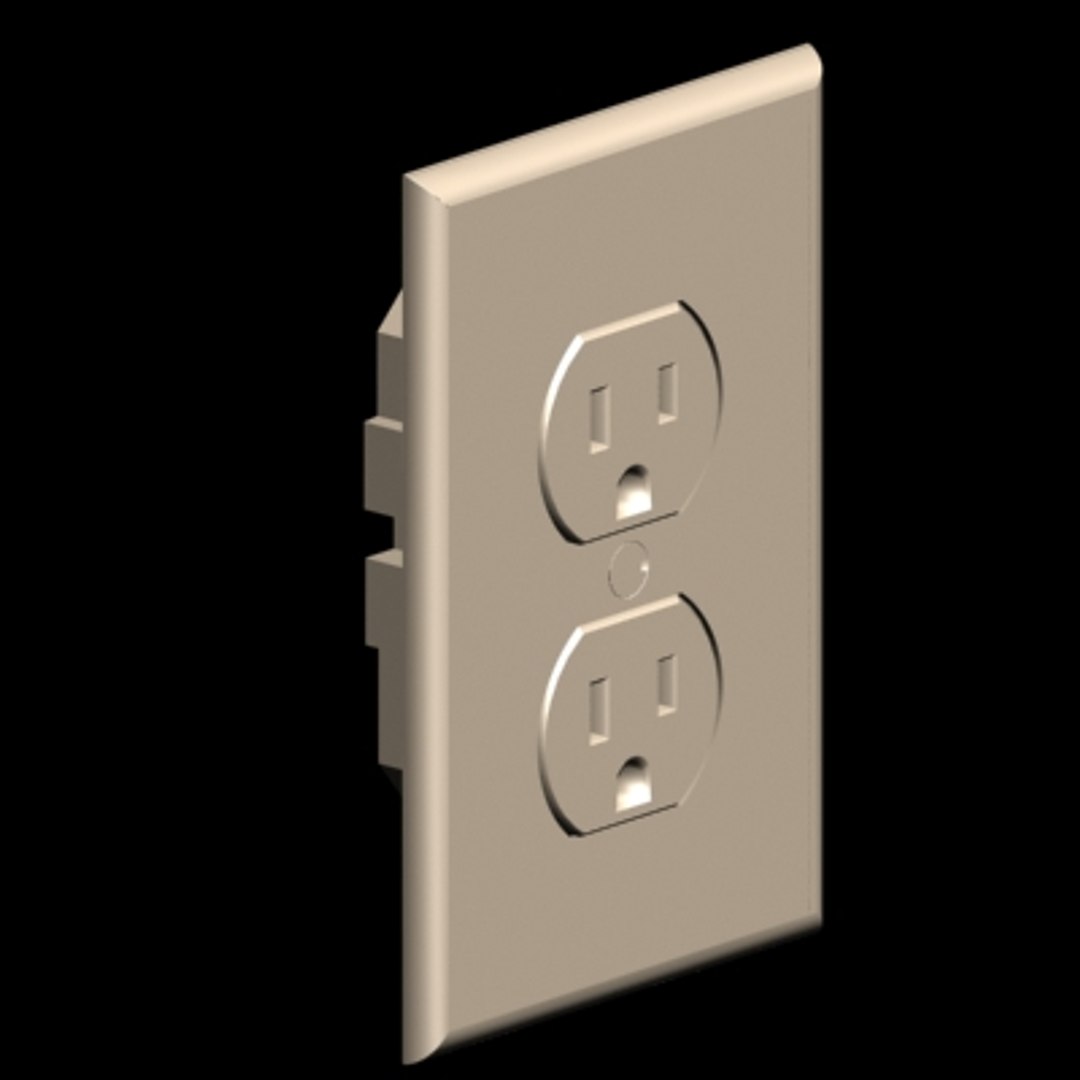 Common Wall Plates Duplex Outlet 3d Model