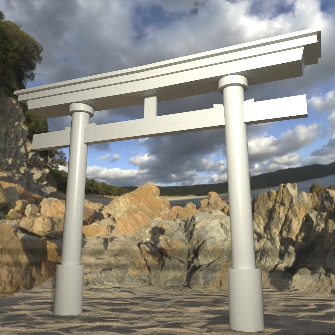 japanese torii gate 3d model