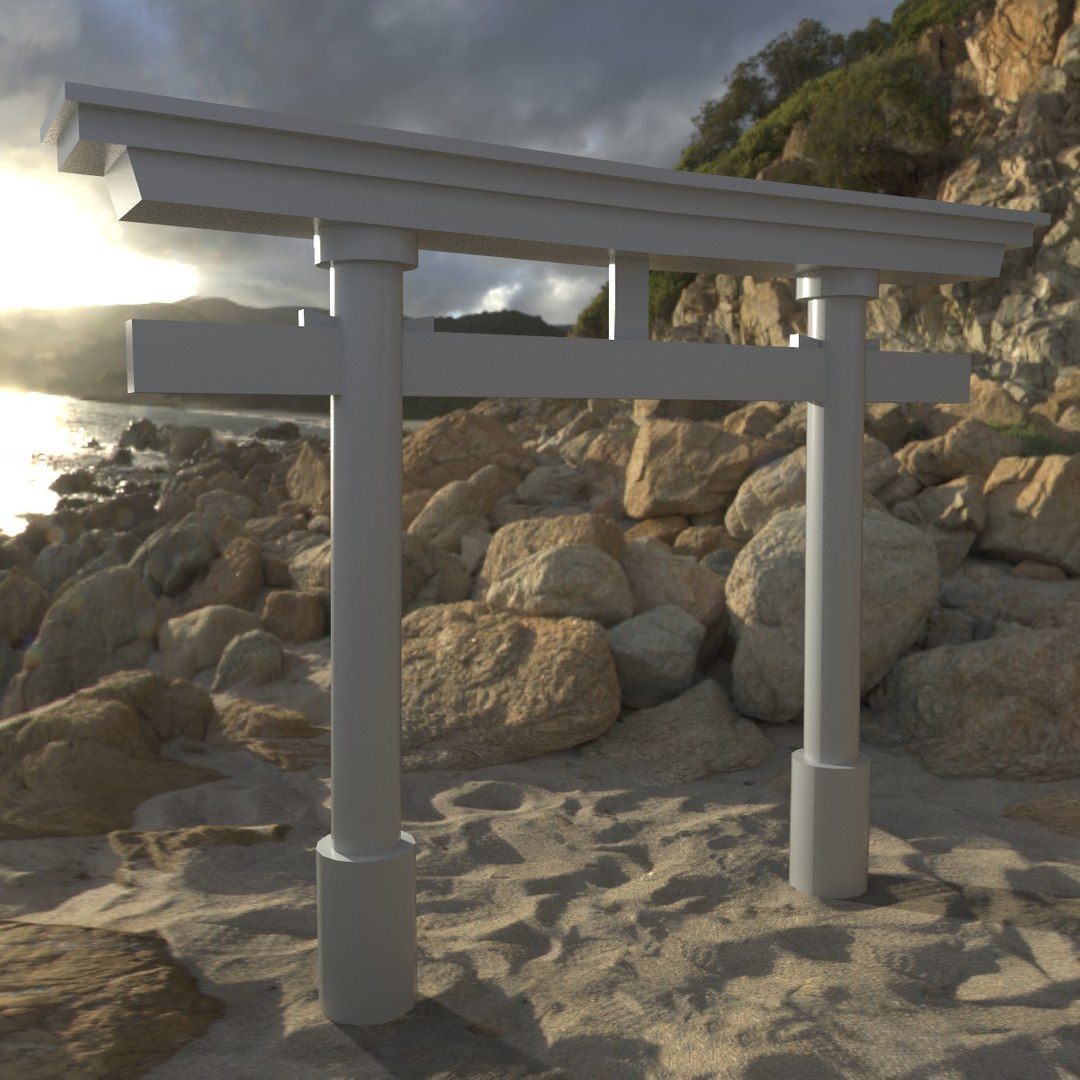 japanese torii gate 3d model