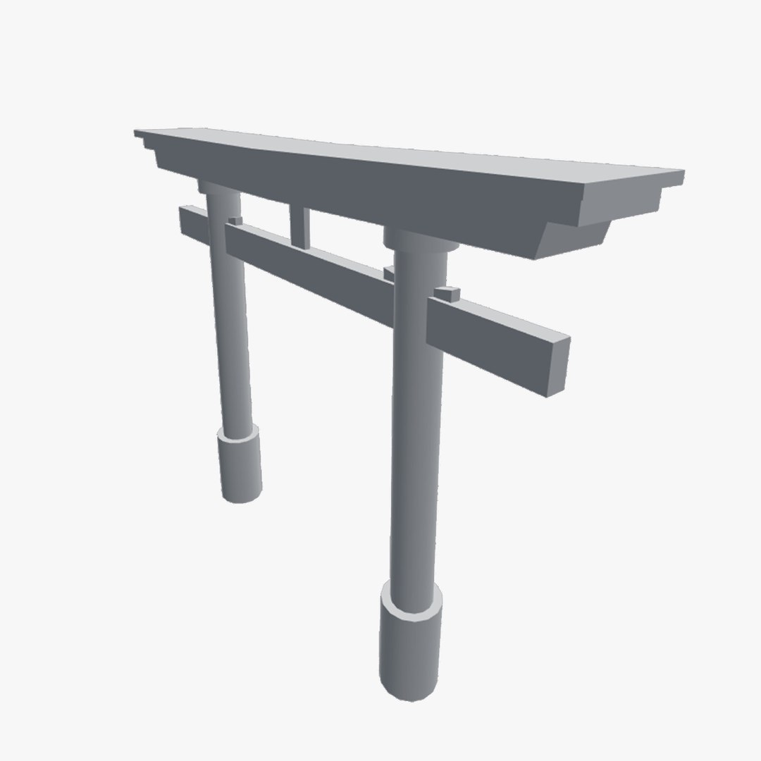 japanese torii gate 3d model