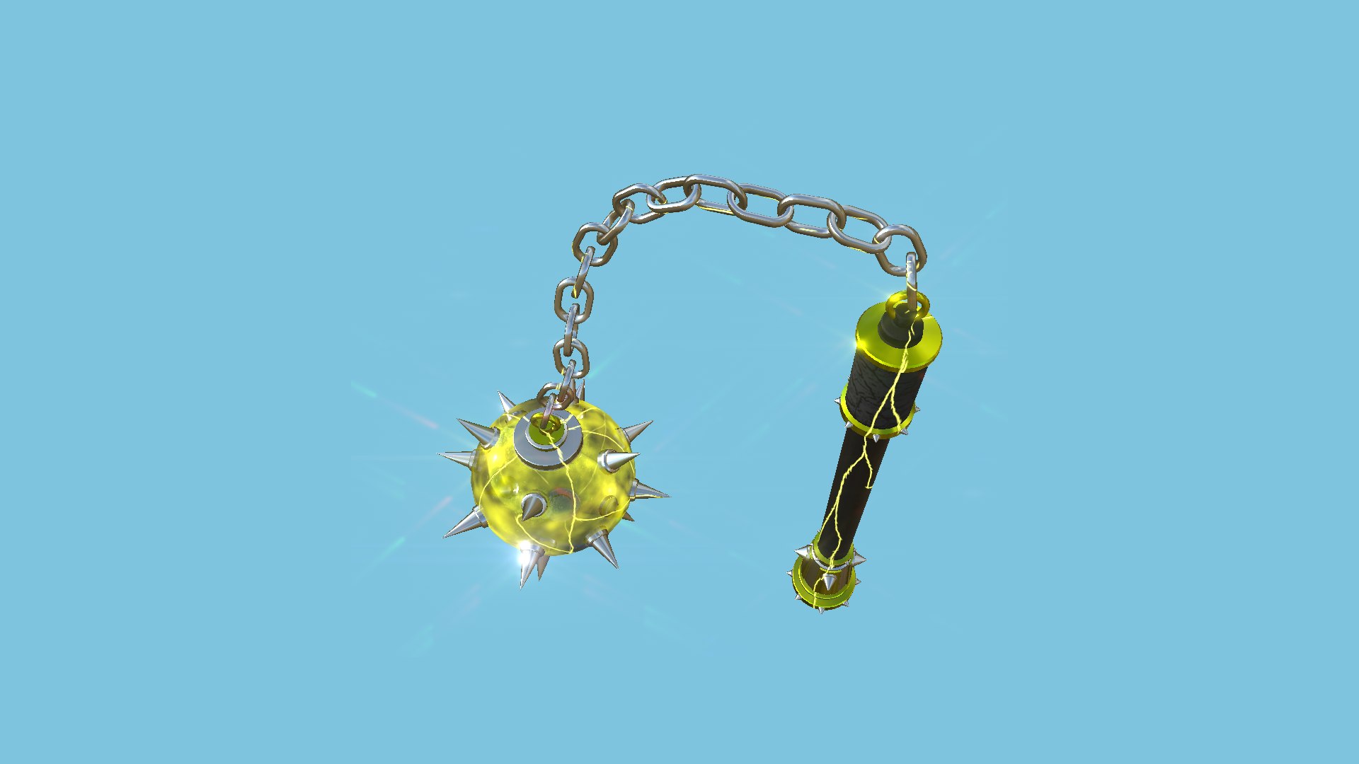 Medieval Flail 10 Thunder - Character Fantasy Weaponry 3D - TurboSquid ...