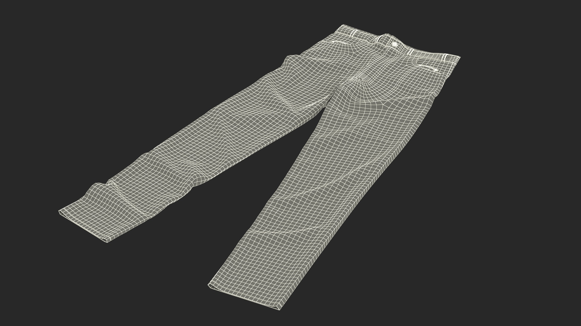 Classic Denim Black Jeans 3D Model - TurboSquid 2347255