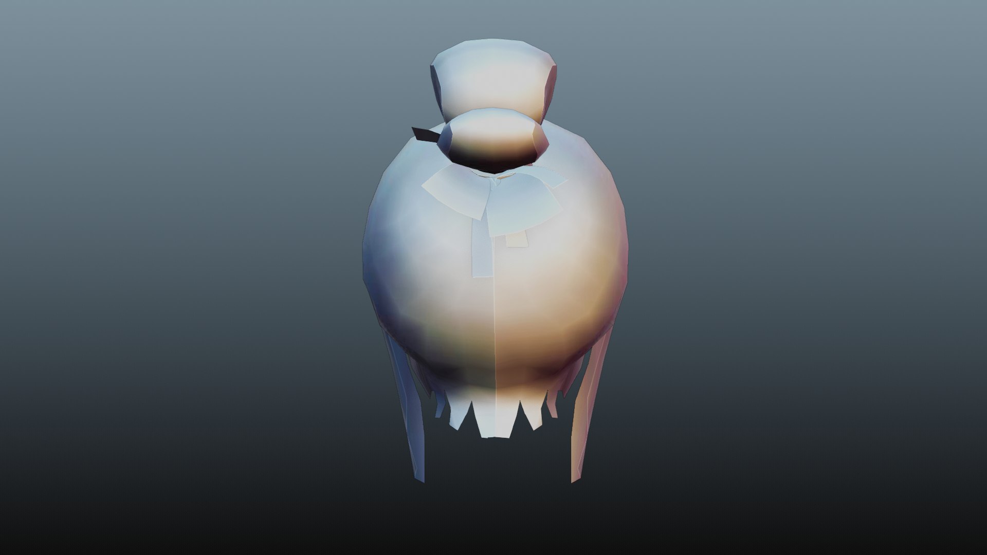 Female Hair Low Poly 3 Color 3D Model - TurboSquid 2084900