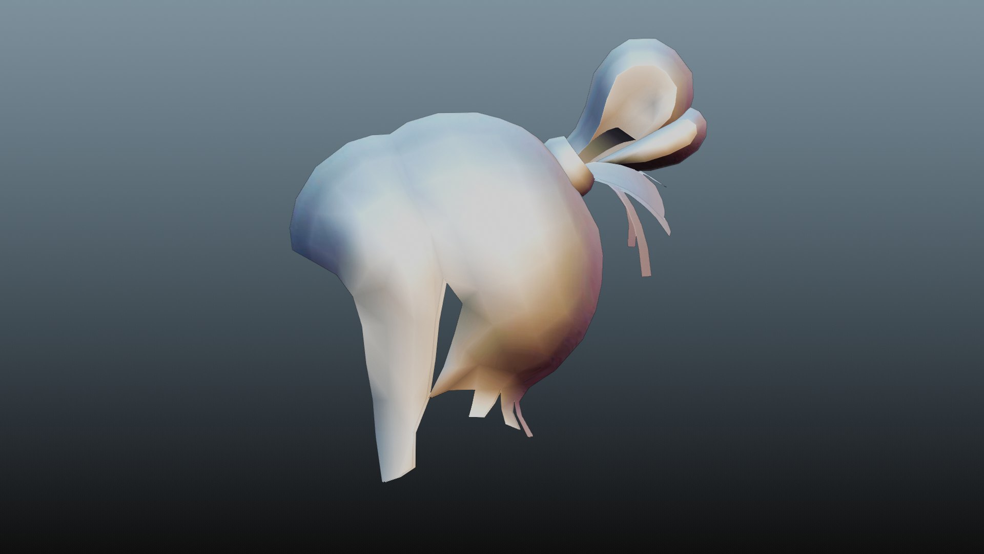 Female hair low poly 3 color model 3D model - TurboSquid 2084900